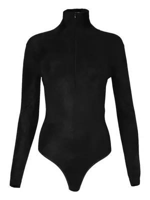 ALAÃA Alaïa Velvet Bodysuit - Black