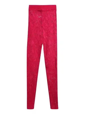 ALAÃA Lace Leggings - Fuchsia