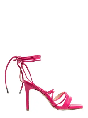 P.a.r.o.s.h Leather Ankle-tie Sandals - Pink