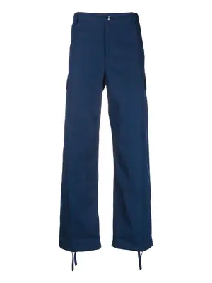 Kenzo Straight-leg Cargo Trousers - Blue
