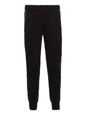 Prada Re-nylon Triangle-logo Sweatpants - Black