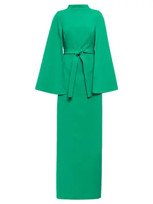 Safiyaa Crêpe Maxi Dress - Green