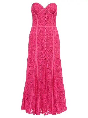 Costarellos Elodie Lace Maxi Dress - Pink