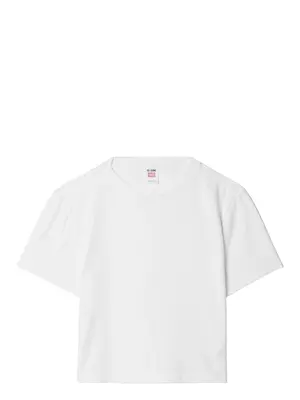 RE/DONE Hanes Micro Cropped Cotton-jersey T-shirt - White