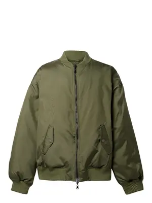 Wardrobe.NYC Reversible Quilted Shell Bomber Jacket - Green
