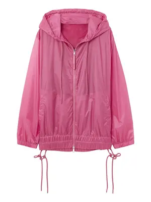 Moncler Pointu Printed Shell Hooded Jacket - Pink