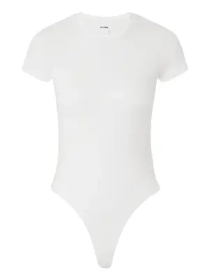 RE/DONE RE/DONE Stretch-Cotton Jersey Bodysuit White