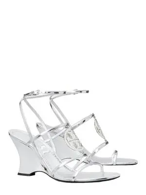 Tory Burch Miller Wedge Sandal Argento/silver
