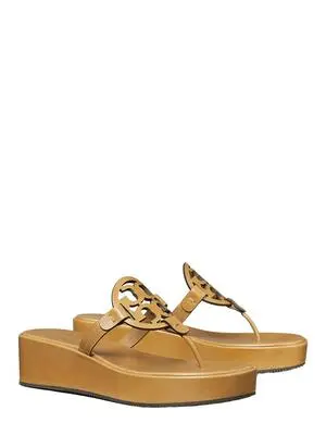 Tory Burch Miller Wedge Sandal - Walnut