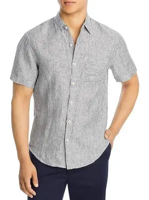 ALEX CRANE Ola Regular Fit Linen Shirt - Lines