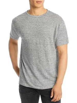 ALEX CRANE Sun Regular Fit Linen Tee - Lines