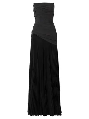 Givenchy Strapless Gathered Gown - Black