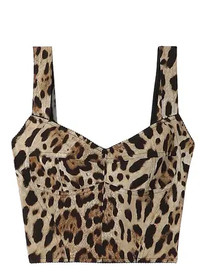 Dolce & Gabbana Dolce & Gabbana Leopard-Print Bustier Top Leopard Print