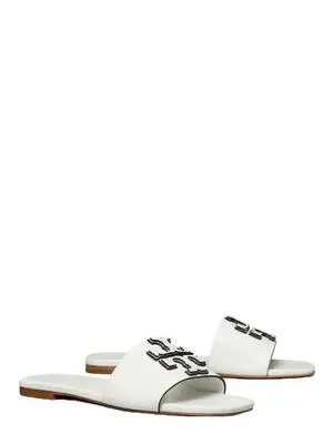 Tory Burch Tory Burch Ines Leather Slide Sandal Gardenia