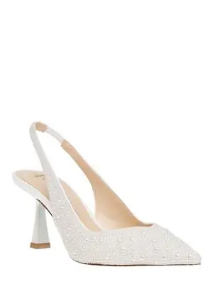 Betsey Johnson Clark Slingback Pumps - Ivory