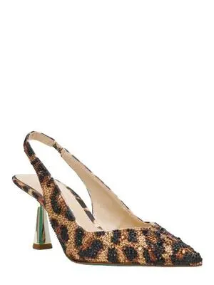 Betsey Johnson Clark Slingback Pumps - Nu Leopard