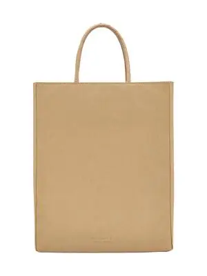 Bottega Veneta Small Paper Leather Shopping Bag - Neutral