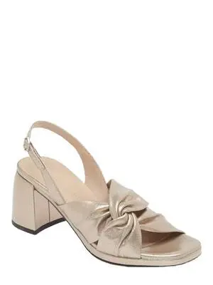 WONDERS Knot Detail Block Heel Sandal - Platino