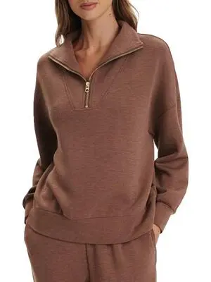 Varley Hawley Half-zip Pullover - Golden Bronze Marl