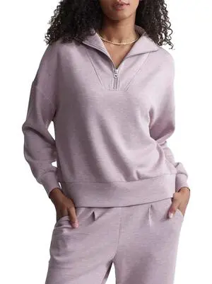 Varley Varley Hawley Half-Zip Pullover Mauve Marl