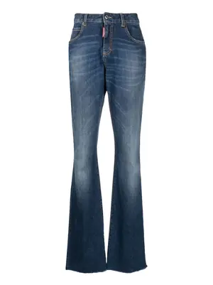 Dsquared2 Logo-patch Flared Jeans - Blue