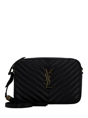 Saint Laurent Lou Quilted Messenger Bag - Black