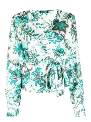 LIU JO LIU JO Paisley-print Wrap Blouse