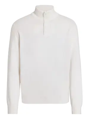 Zegna Half-zip Knit Jumper - White