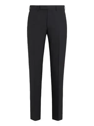Zegna High Performance Tailored Wool Trousers - Black