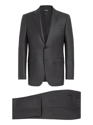 Zegna Trofeo Single-breasted Wool Suit - Grey