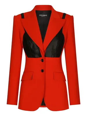 Dolce & Gabbana Bustier-panel Tailored Blazer - Red