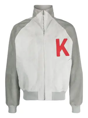 Kenzo Colour-block Bomber Jacket - Grey