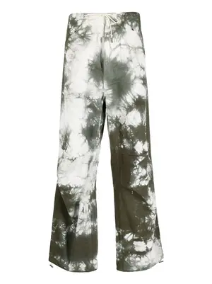 DARKPARK Tie-dye Cargo Trousers - Green