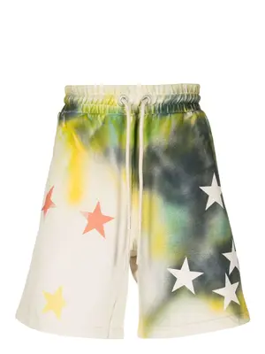 Palm Angels Star Sprayed Track Shorts - Neutrals