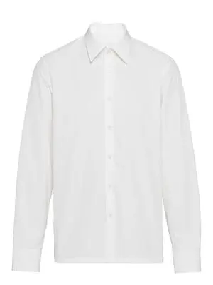 Prada Triangle-logo Cotton Shirt - White