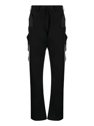 SULVAM Straight-leg Wool Trousers - Black