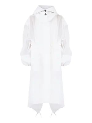 FERRAGAMO Unlined Organza Trench - White