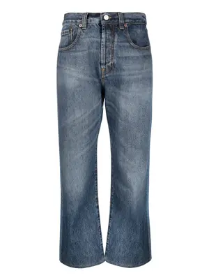 Victoria Beckham Cropped Flared Jeans - Blue