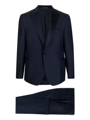 Canali Single-breasted Wool Dinner Suit - Blue
