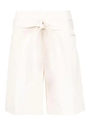 TOTEME Belted High-waist Shorts - Neutrals