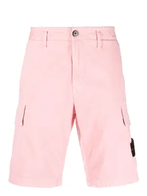 Stone Island Logo-patch Bermuda Shorts - Pink