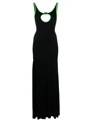 AMBUSH Heart Hole Maxi Dress - Black