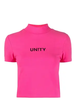 Ksubi Logo-print High-neck T-shirt - Pink