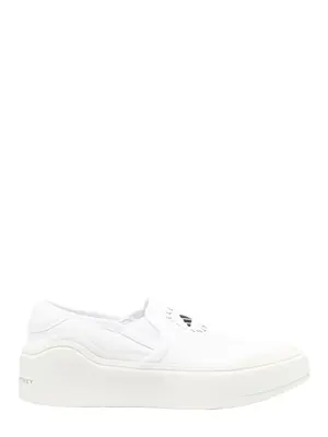 Adidas By Stella McCartney Logo-print Slip-on Sneakers - White