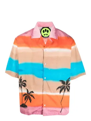 BARROW Palm Tree-print Shirt - Pink