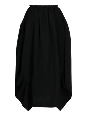 Comme Des Garçons Gathered Asymmetric Skirt - Black