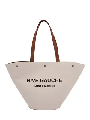 Saint Laurent Rive Gauche Tote Bag - Neutrals