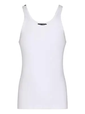 Dolce & Gabbana Fine-rib Tank Top - White
