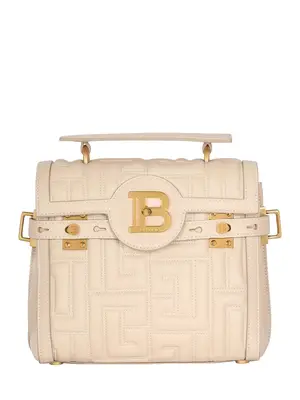 Balmain Mini B-buzz 23 Leather Tote Bag - Neutrals