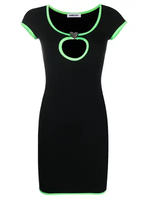AMBUSH Heart Hole T-shirt Dress - Black